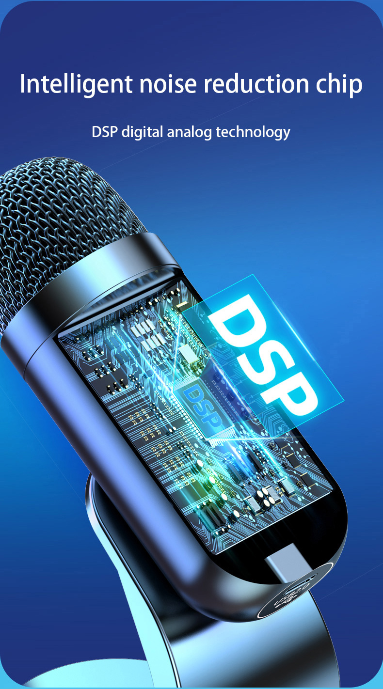 Mini USB Wired Condenser Microphone with DSP Chip Professional Computer ...