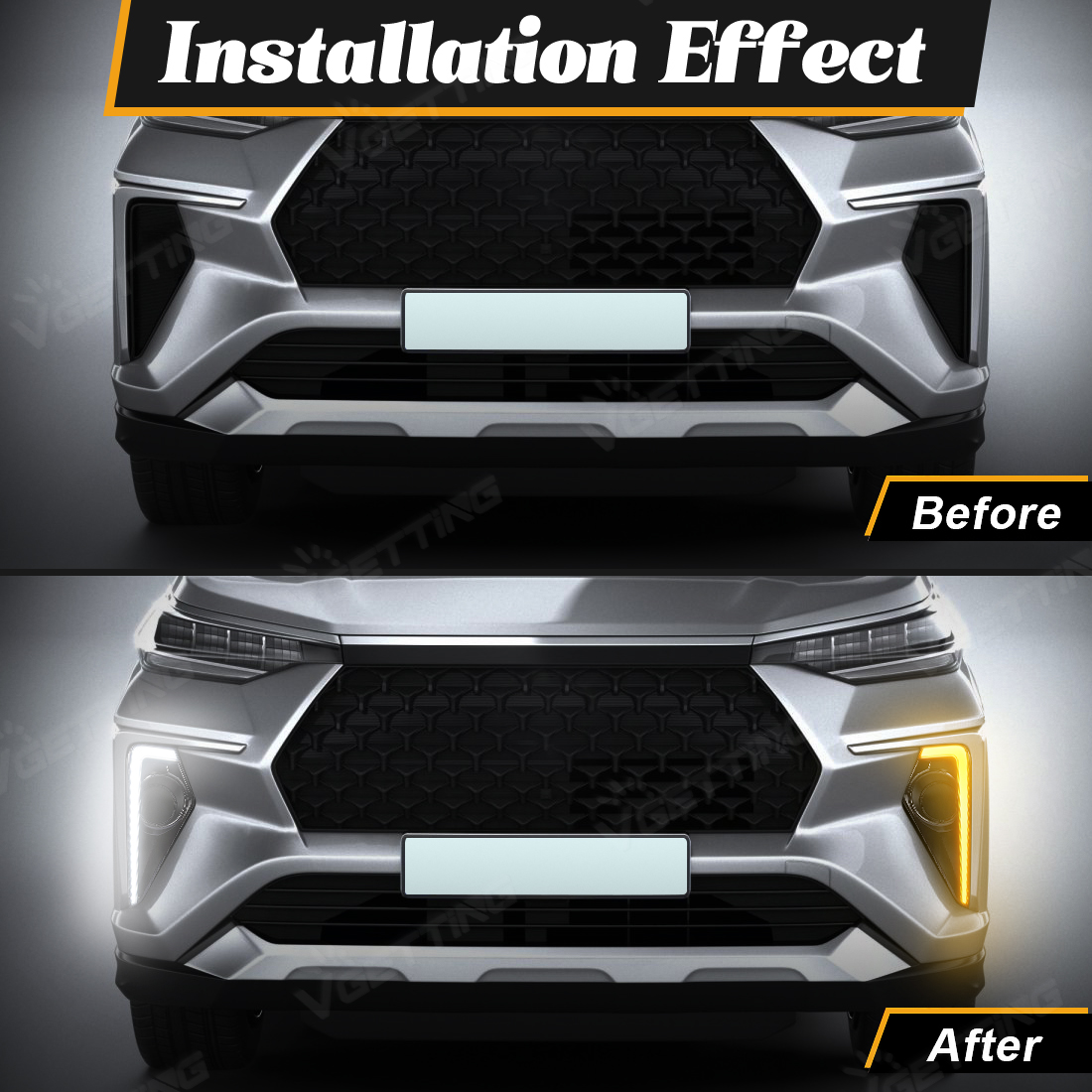 2PCS LED Daytime Running Light untuk Toyota Veloz 2021 2022 2023 2024 ...