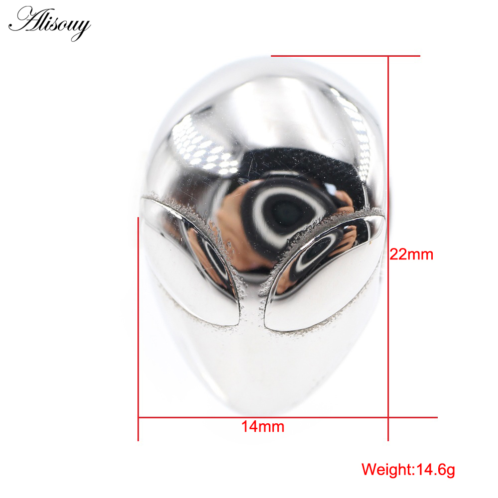 Alisouy 1PC Punk Stainless Steel Alien Face Hinged Ear Weights Expander ...