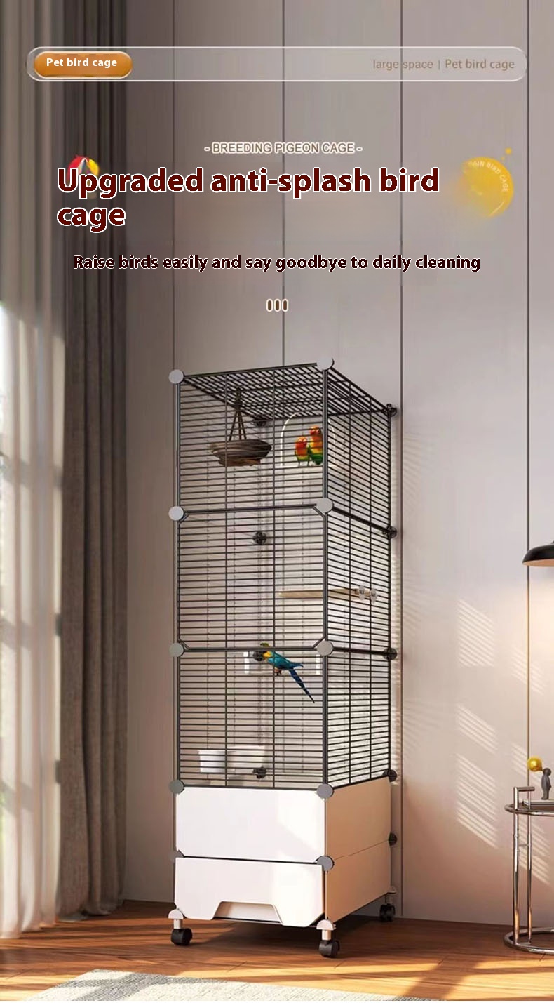 Big Birdcage Parrot Cage Deluxe Birdcage Bird Breeding Cage | Shopee ...