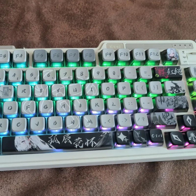 Genshin Impact Shenhe Pudding Keycap SAX Profile 125 Keys PBT Five ...