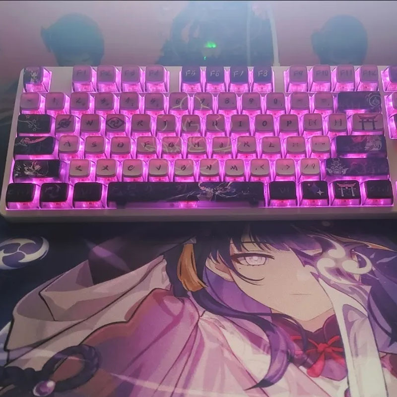 Genshin Impact Shenhe Pudding Keycap SAX Profile 125 Keys PBT Five ...