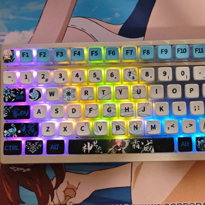 Genshin Impact Shenhe Pudding Keycap SAX Profile 125 Keys PBT Five ...