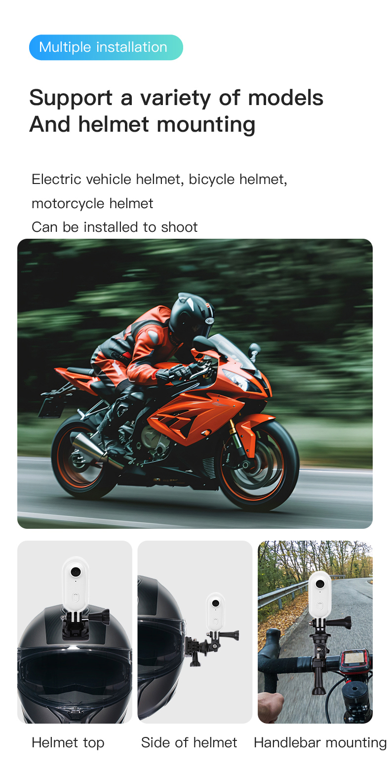 Mini Action Camera 4K/30FPS WiFi Camera Wateroroof Live Portrait Mode ...