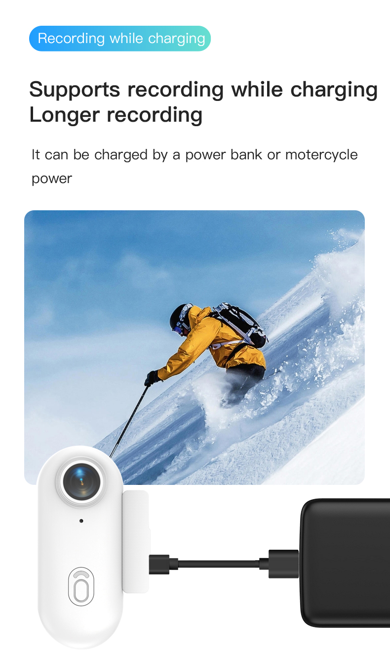 Mini Action Camera 4K/30FPS WiFi Camera Wateroroof Live Portrait Mode ...