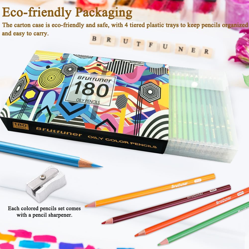 Brutfuner 48/72/80/120/180 Color Pencil Set Art Painting Color Pencil ...