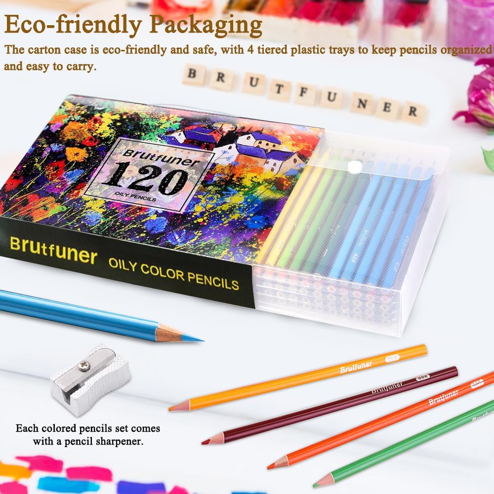 Brutfuner 48/72/80/120/180 Color Pencil Set Art Painting Color Pencil ...