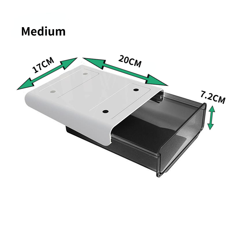 From PH Under Desk Drawer Organizer Self-Adhesive Slide Out Organizer ...