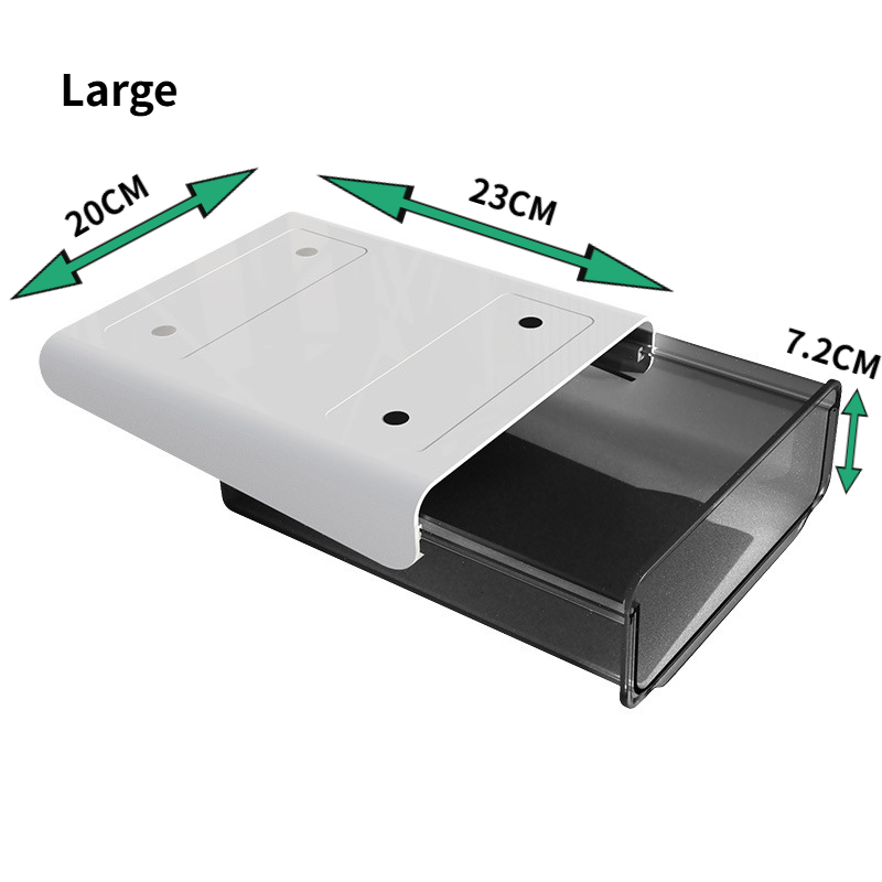 From PH Under Desk Drawer Organizer Self-Adhesive Slide Out Organizer ...