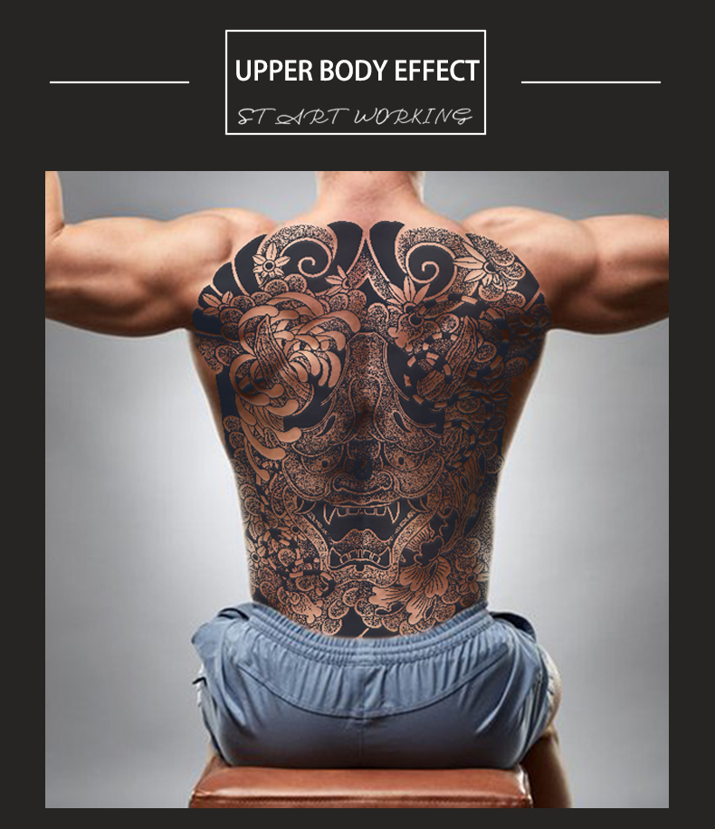 Waterproof Lasting 15 Days, Full Back Prajna Temporary Tattoo Stickers ...