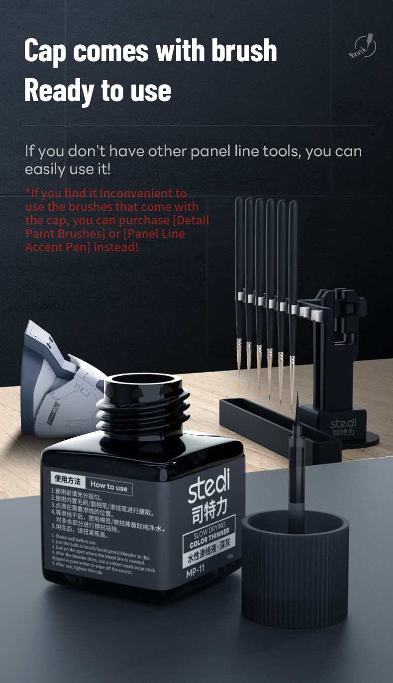 stedi water-based panel line Gundam model bleeder tool Fluorescent ...