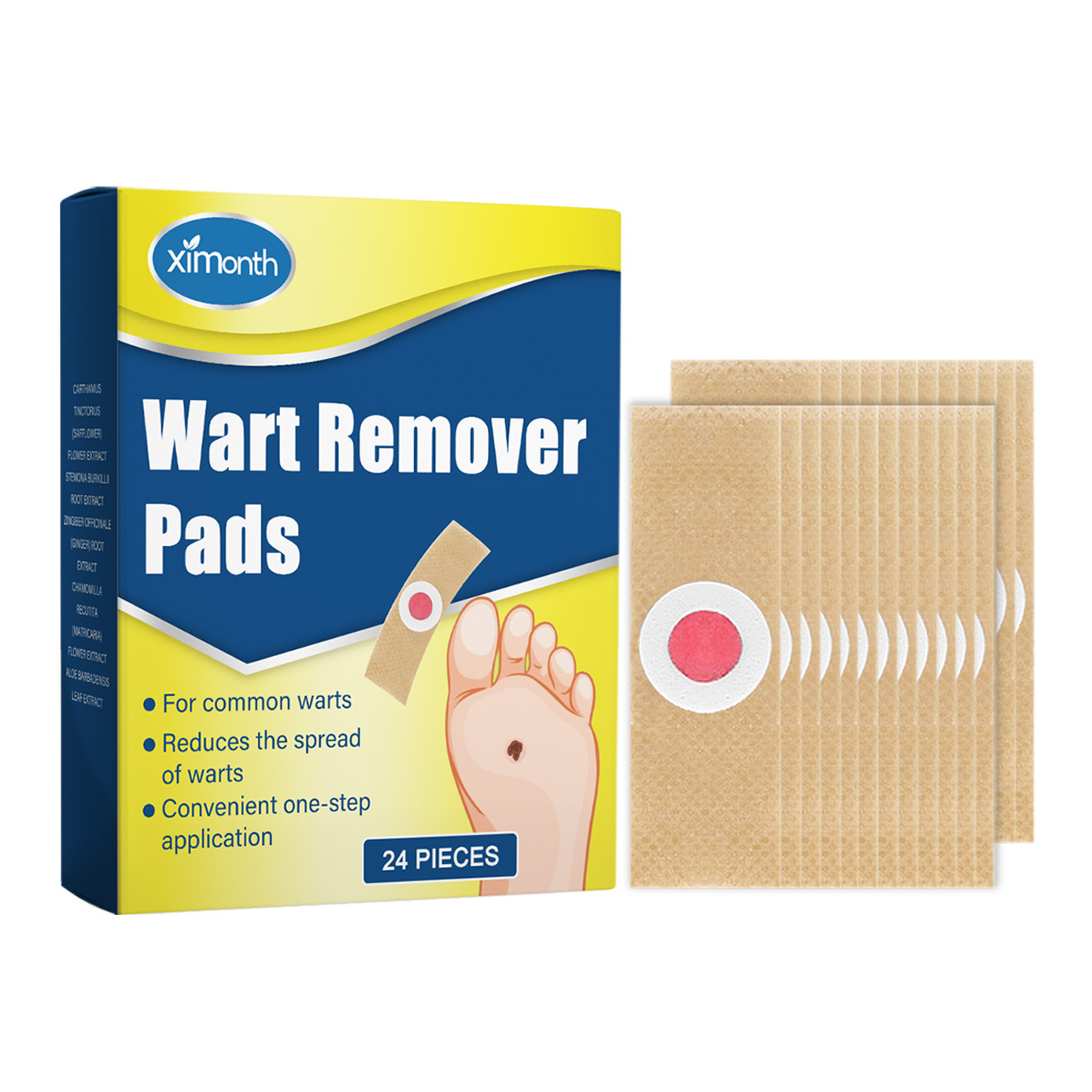New 24pcs Plantar Wart Remover Pads, Wart Remover Band-aids for Plantar ...