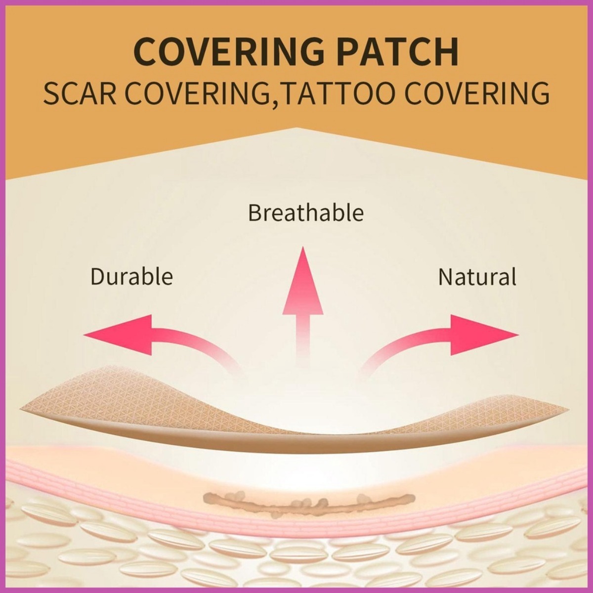 Invisible concealer patch, skin concealer, tattoo scar cover patch ...