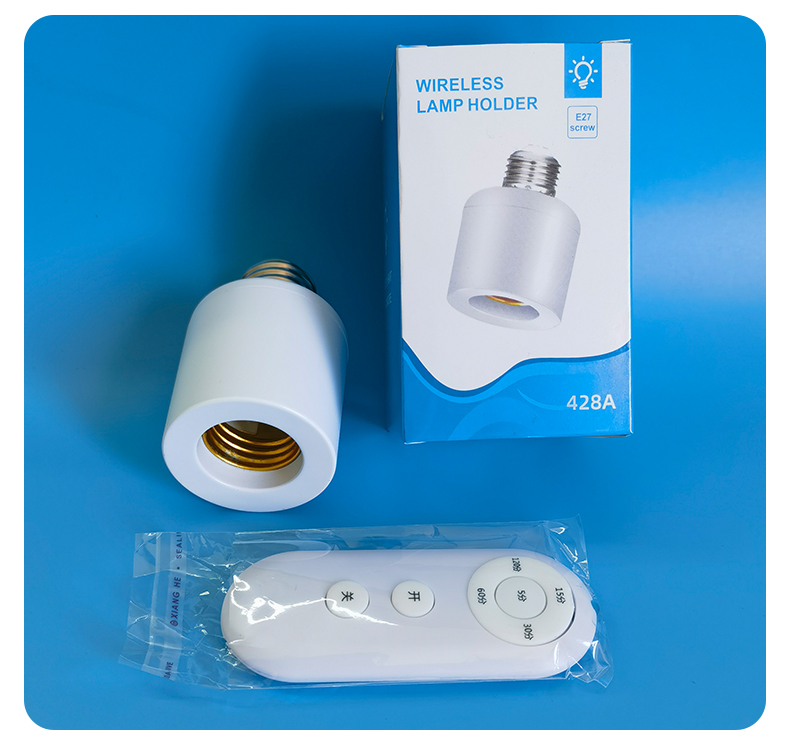 E27 Remote control lamp holder,Remote control,timed lights off | Shopee ...