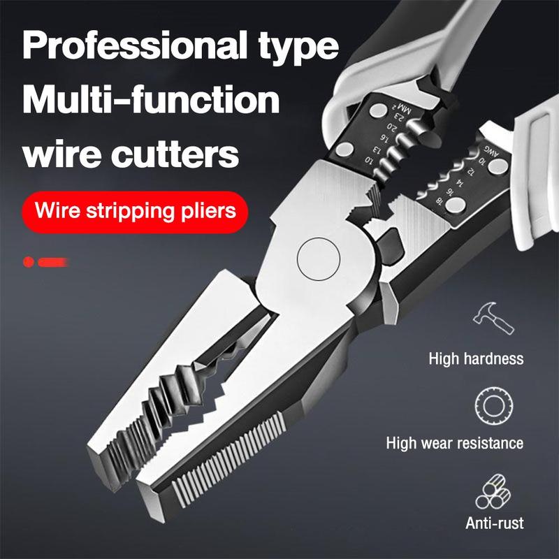 CR-V Tool Pliers 9 inches Pointed Nose Wire Plier Diagonal Plier Heavy ...