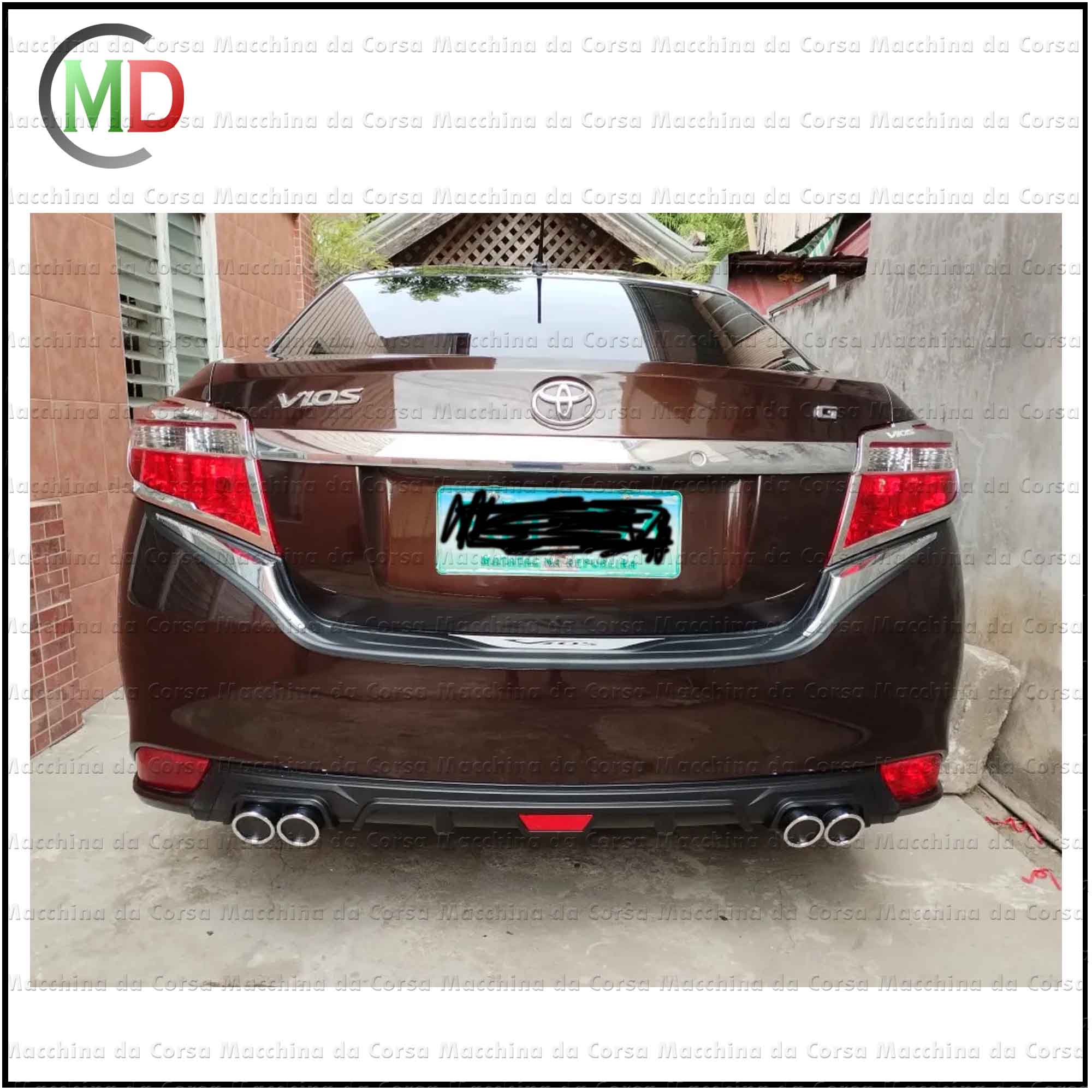 Toyota Vios 2013-2018 3RD GEN SUPERMAN Rear Bumper Lip Diffuser (Matte ...
