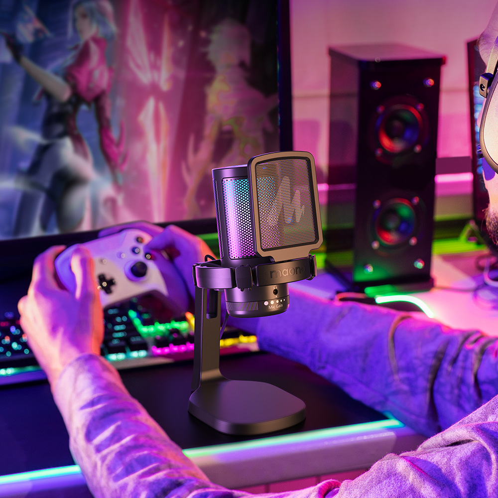 Maono DGM20/DGM20S USB Microphone RGB Gaming Mic Condenser Mic Noise ...