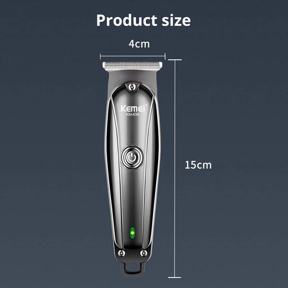 Kemei KM-638 Professional Trimmer Rechargeable Razor Usb Type Hair Cut ...