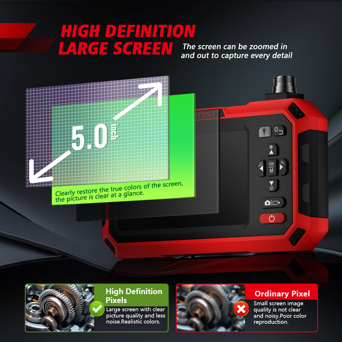 HABOTEST HT669A High Definition Industrial Borescope 1080P HD Video 32G ...