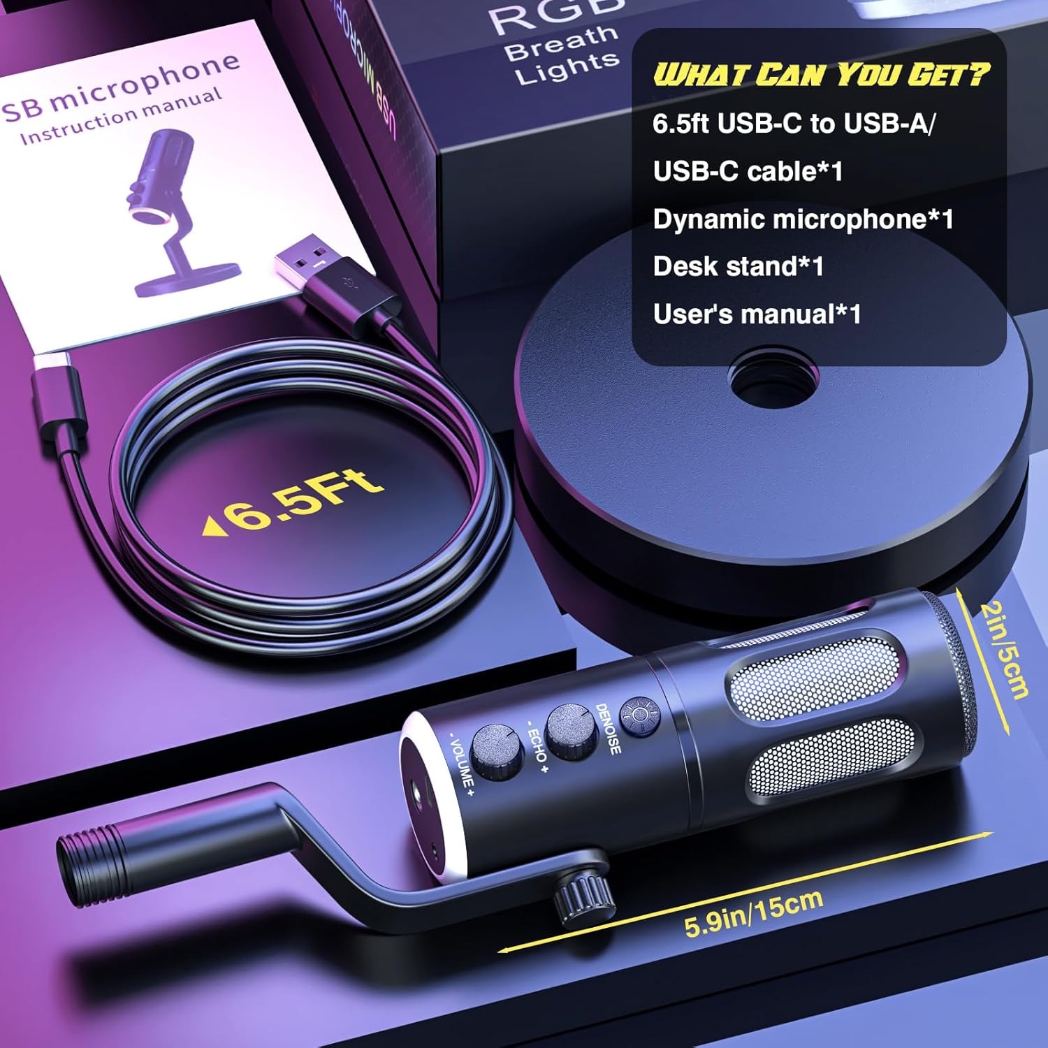 Kusky M01 USB codenser Microphone Noise Canceling Mic Gaming mic PC Mic ...