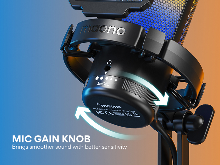 Maono DGM20/DGM20S USB Microphone RGB Gaming Mic Condenser Mic Noise ...