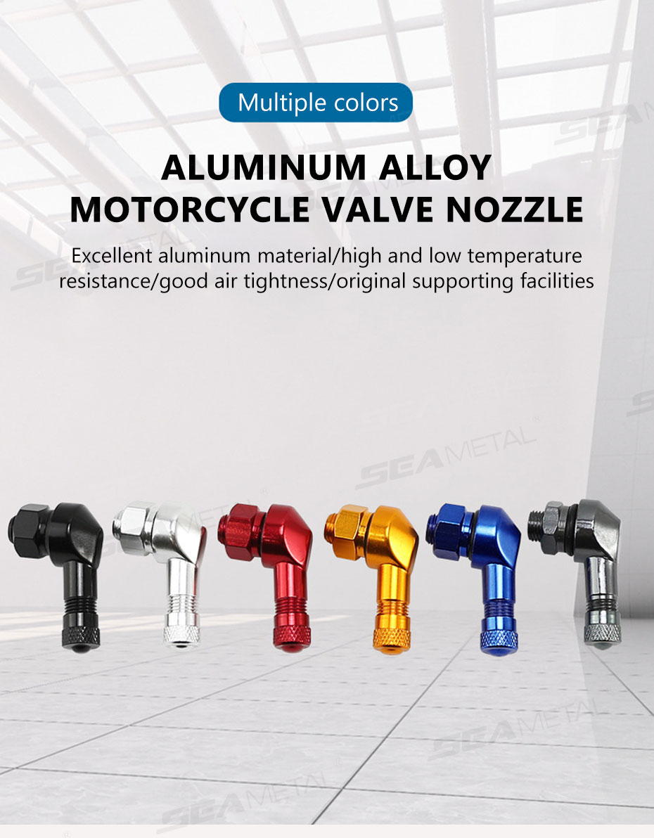 SEAMETAL Motorcycle Aluminum Alloy Valve Rim 90 Degree Angle Wheel Tire ...