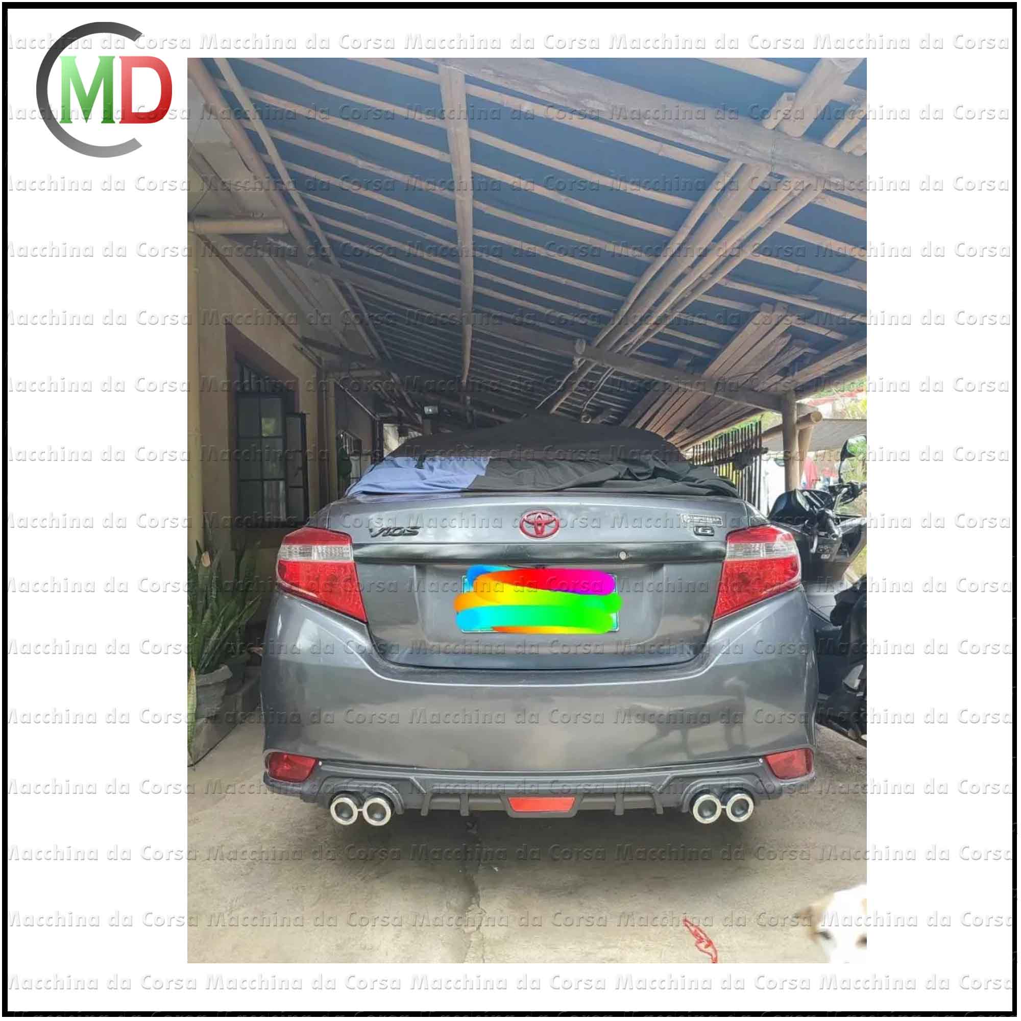 Toyota Vios 2013-2018 3RD GEN SUPERMAN Rear Bumper Lip Diffuser (Matte ...