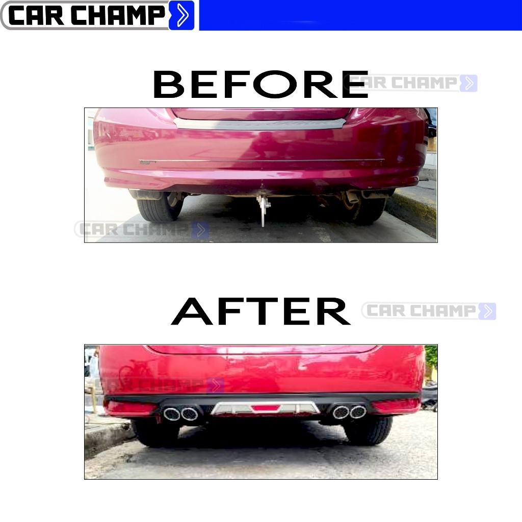 Toyota Vios 2018 to 2025 4th generation Rear Bumper Lip Diffuser Black ...