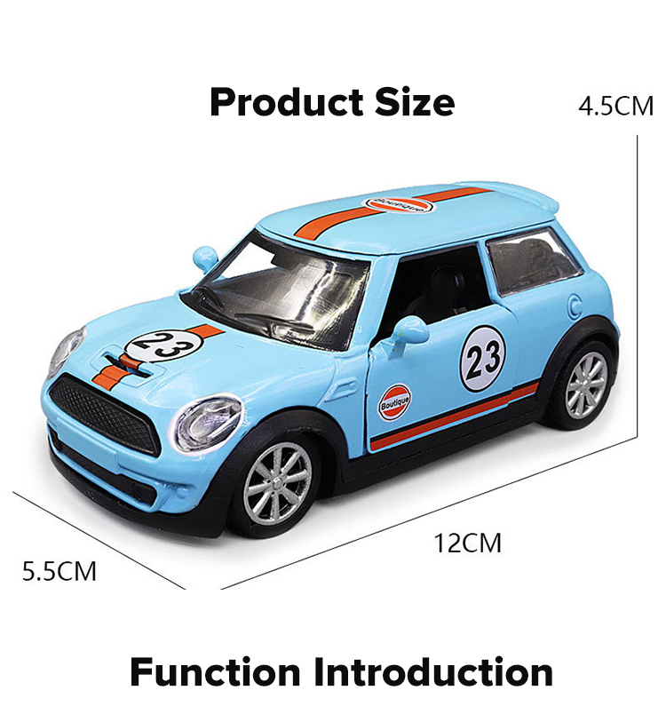 KLT 1:32 BMW MINI Classic Livery Edition Diecast Model Car Alloy Cars ...