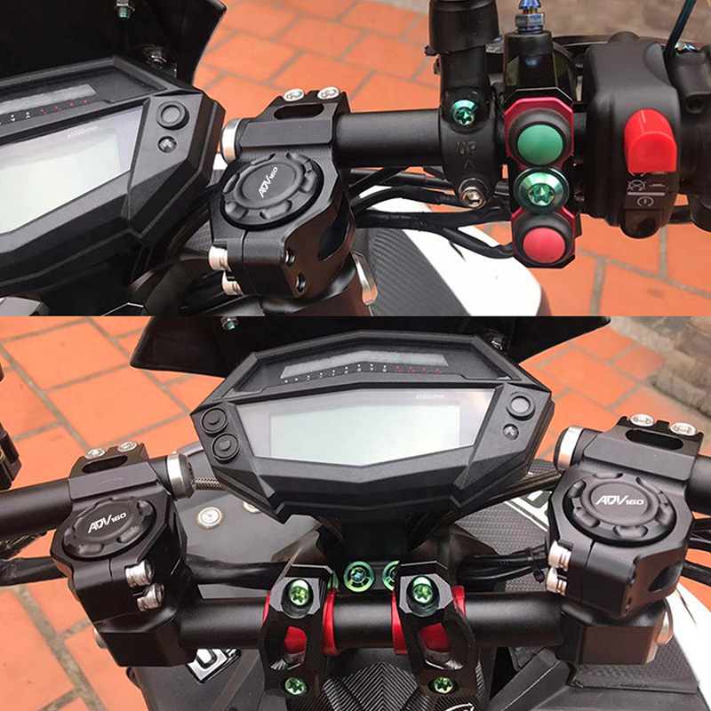 SEMSPEED Motorcycle CNC 22/28mm Handlebar Handle Bar Fork Tube Clip Ons For Honda ADV160 ADV 160 ...