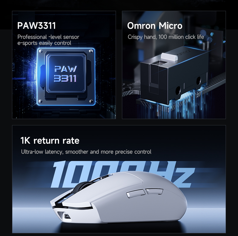 G3 PAW3311 3-mode 12000 DPI Balancing high performance and stability ...