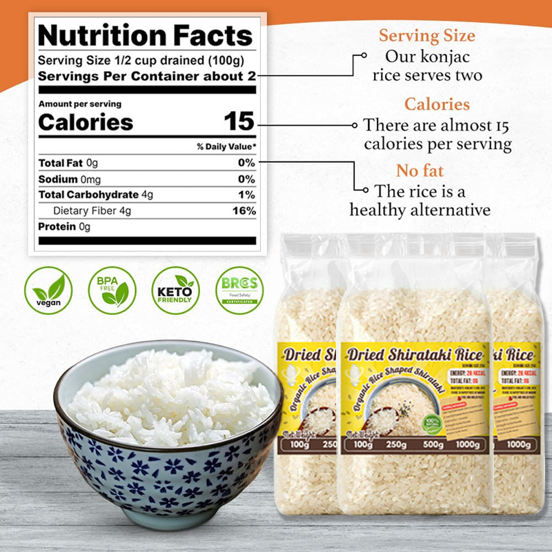 10Kg Dry Shirataki Rice Konjac Rice Low Carb Diet Healthy Rice ...