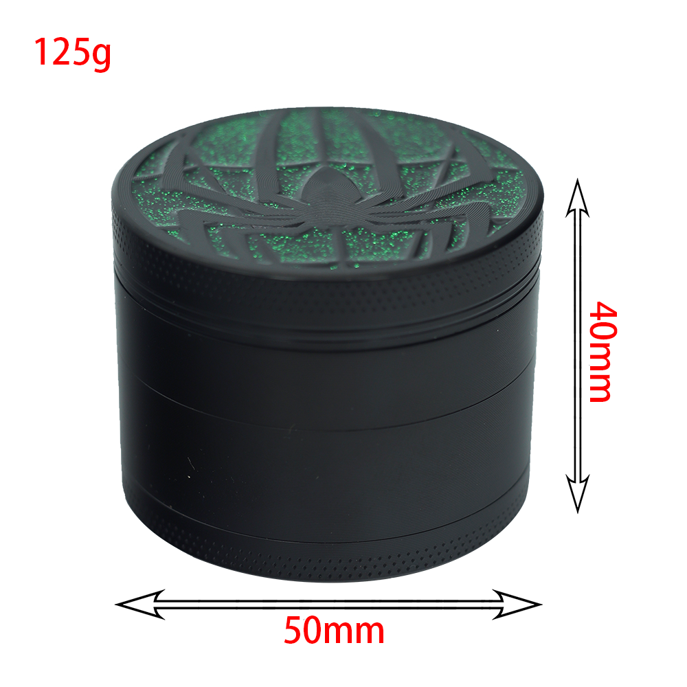 50mm Color Spider shaped Grinder 4-Layer Metal Material Vanilla Grinder ...