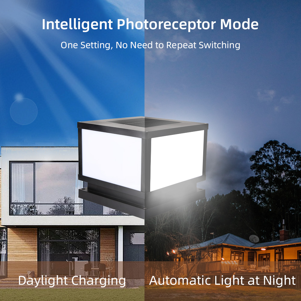 Solar Pillar Light Outdoor Post Lights 4 Colors Solar Waterproof Gate ...