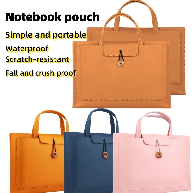 Notebook high-quality leather bag 15.6-inch notebook case Waterproof ...
