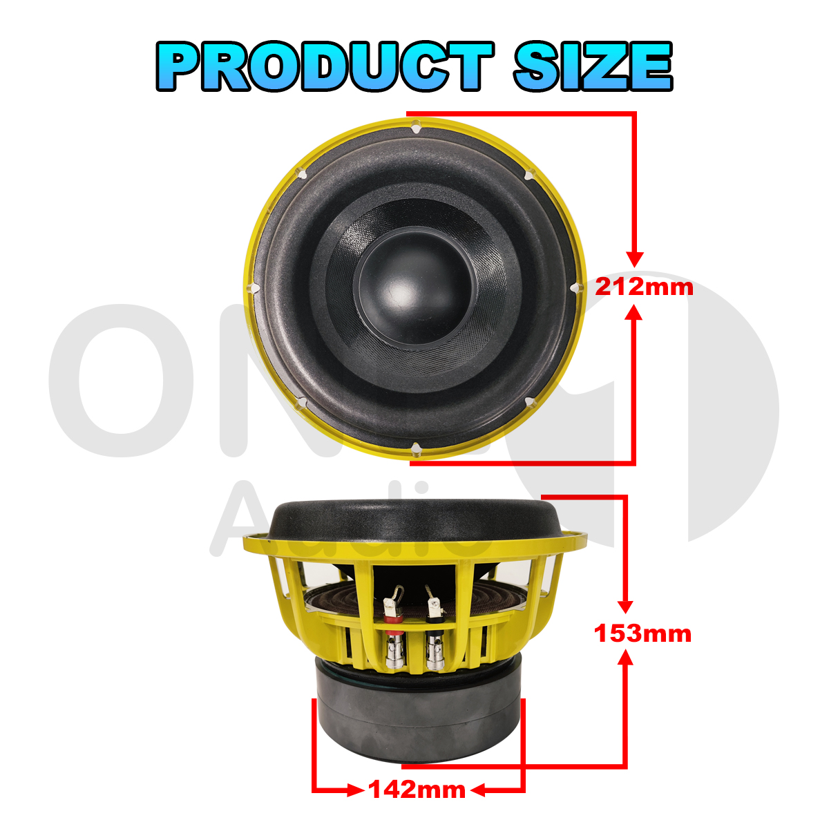 OneAudio Peerless 8-Inch 8Ω 600W Subwoofer High-excursion Dual-magnet ...
