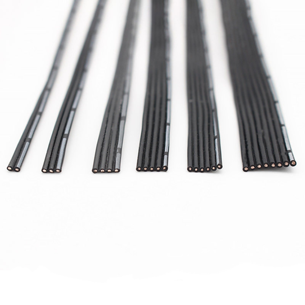 Ultra soft high temperature resistant silicone ribbon cable 24 26 28AWG ...