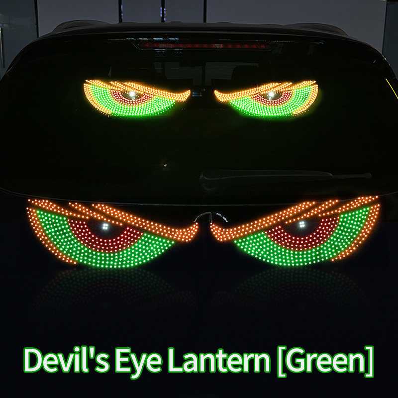 Flexible LED Windshield Display for Cars with Animated Blinking Demon ...