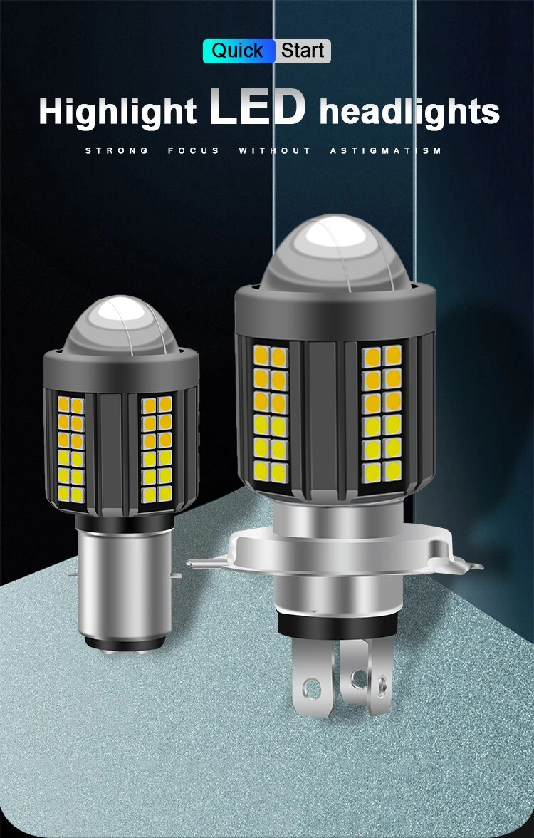 360° Led Light For Motorcycl H4 H6 Headlight Mini Driving Light Spot Light Motorcycle Light ...