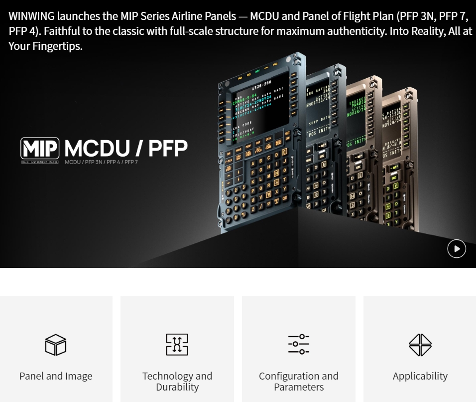 WINWING MCDU Toliss Fenix Panel of Flight Plan Flight Simulator Airbus Compatible X-Plane MSFS ...