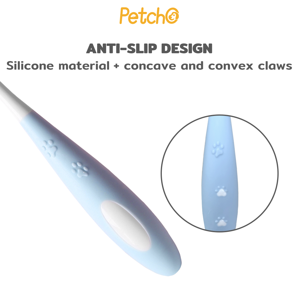 Petcho Pet Toothbrush 360 Degree 3-Sided Brush Head Cleans Gentle On ...