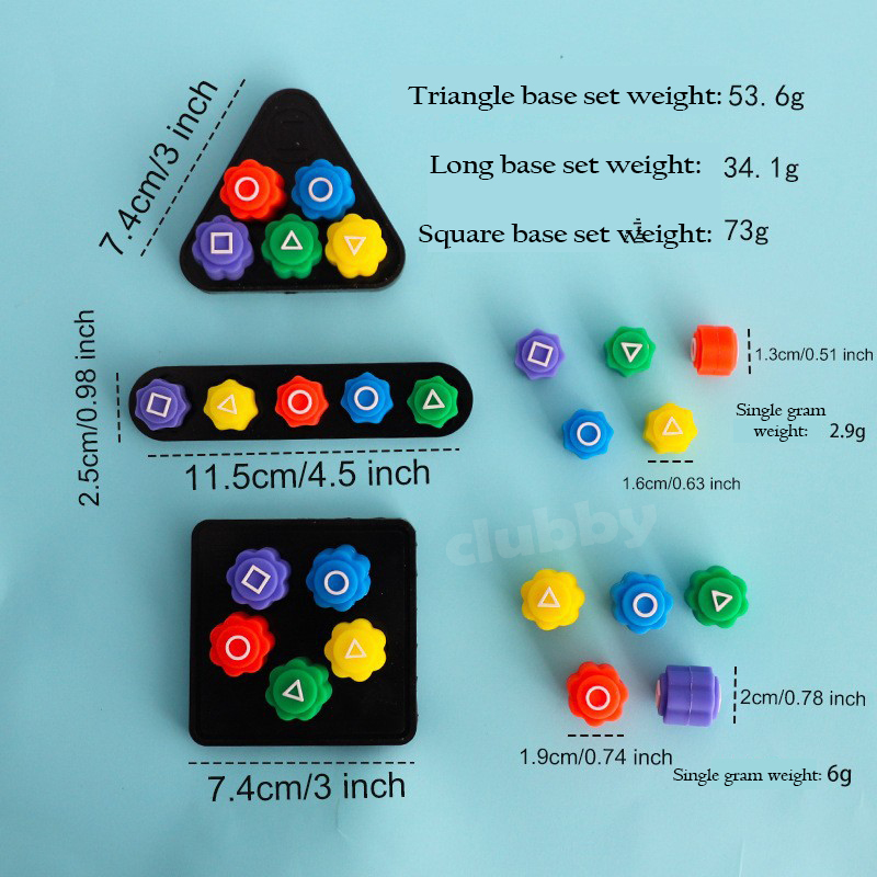 Squid game toy set 3D gonggi squid game chess jackstone pebbles stone ...