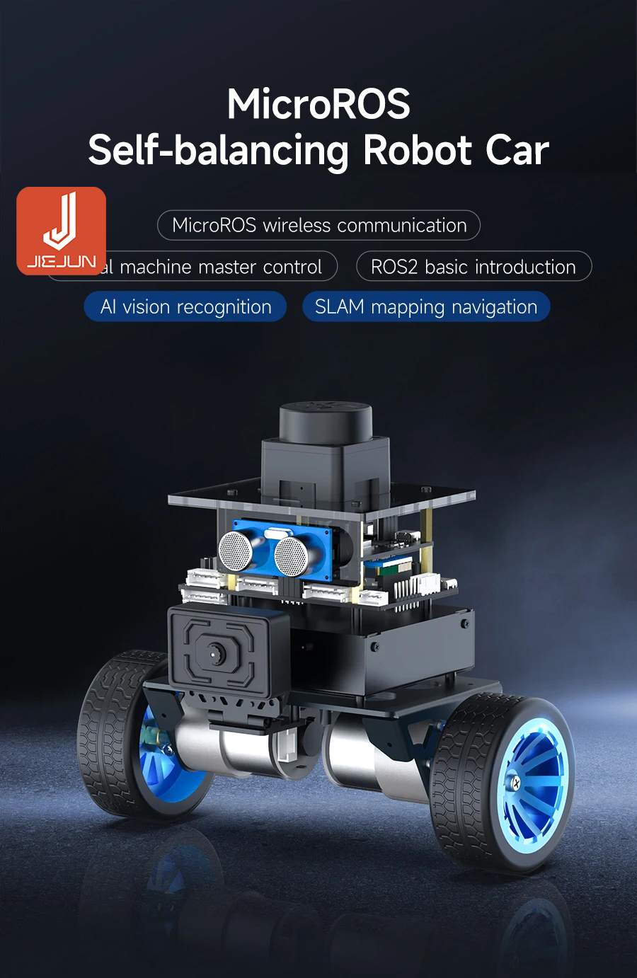 MicroROS robot two-wheeled balanced ROS2 two-wheeled car SLAM mapping navigation STM | Shopee ...