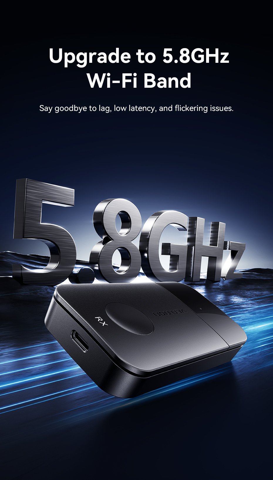 Vention Series Wireless USB-C to HDMI Adapter (Black, 0.15m) – HD ...