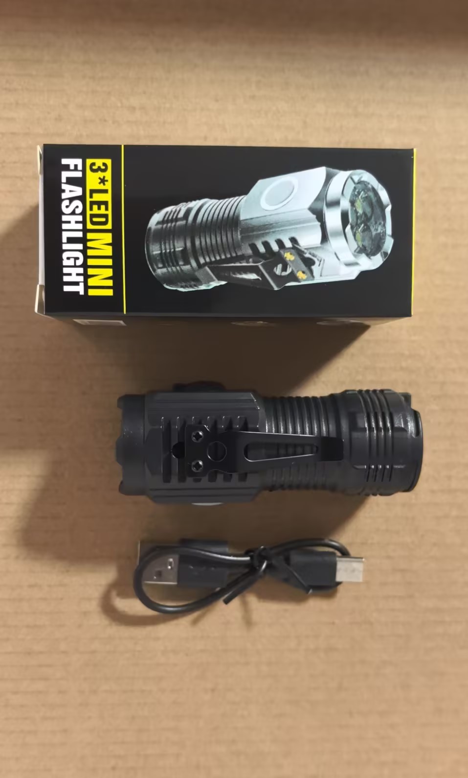 New strong light long shot flashlight mini portable small hand electric ...