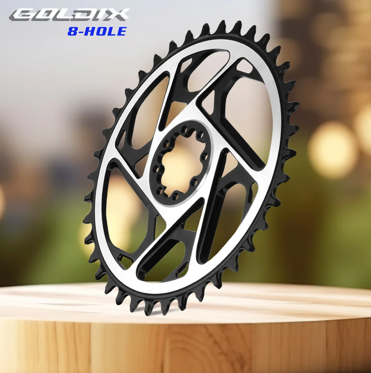8 Bolt 7075 Aluminum CNC Hollow Narrow Wide Chainring with 3mm Offset ...
