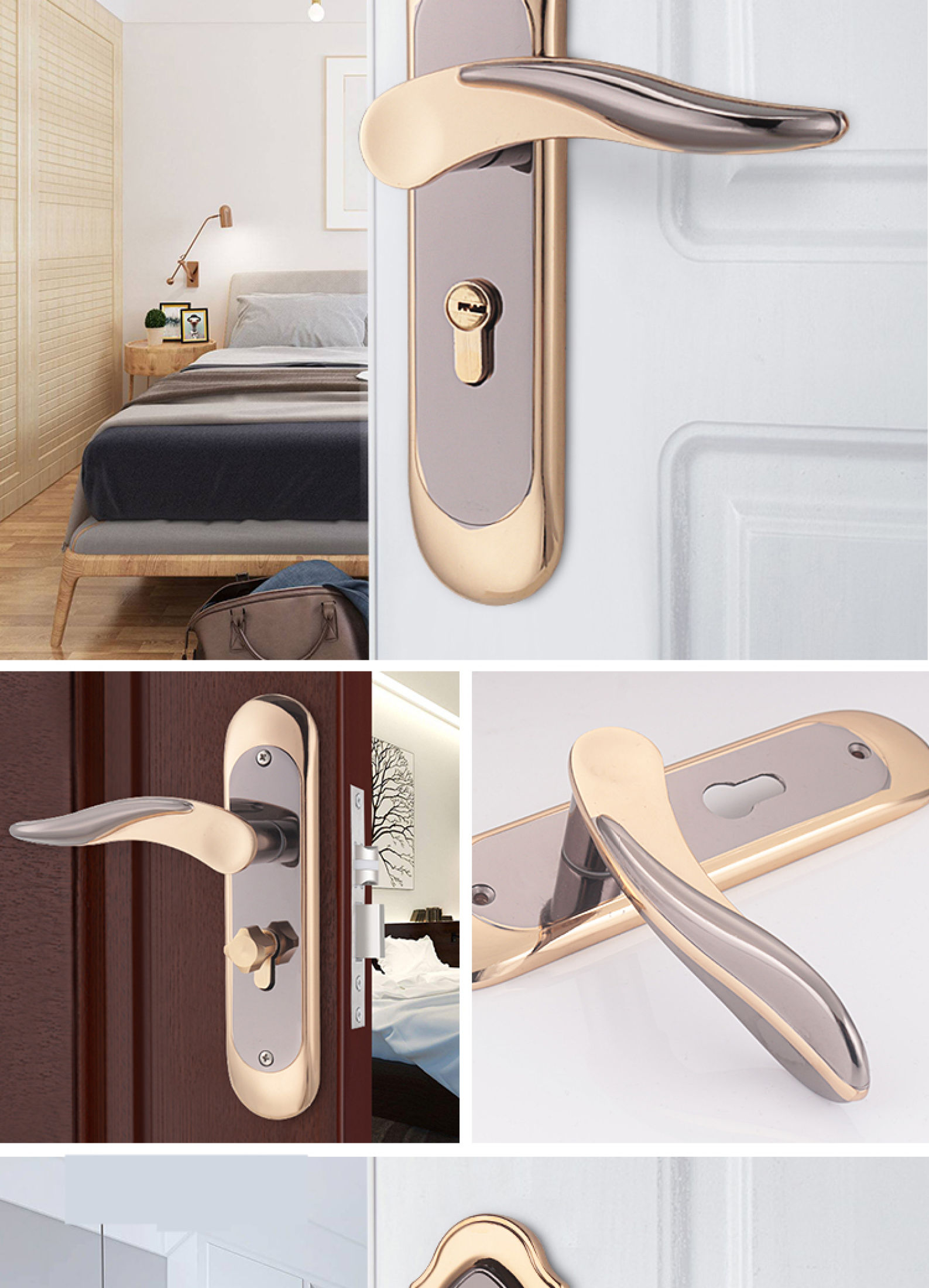Modern Stainless Steel With Anti-theft Split Mute Door Knob Main Door ...