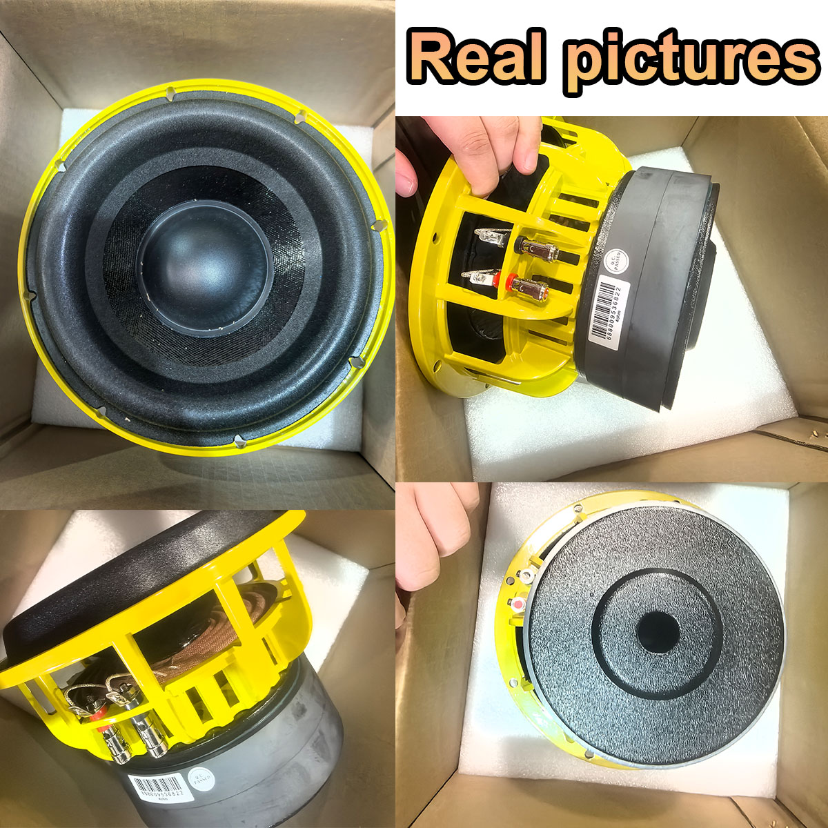 SKYSOUND 6.5inch 4Ω+4Ω 200W+200W Subwoofer High-excursion Dual-magnet ...