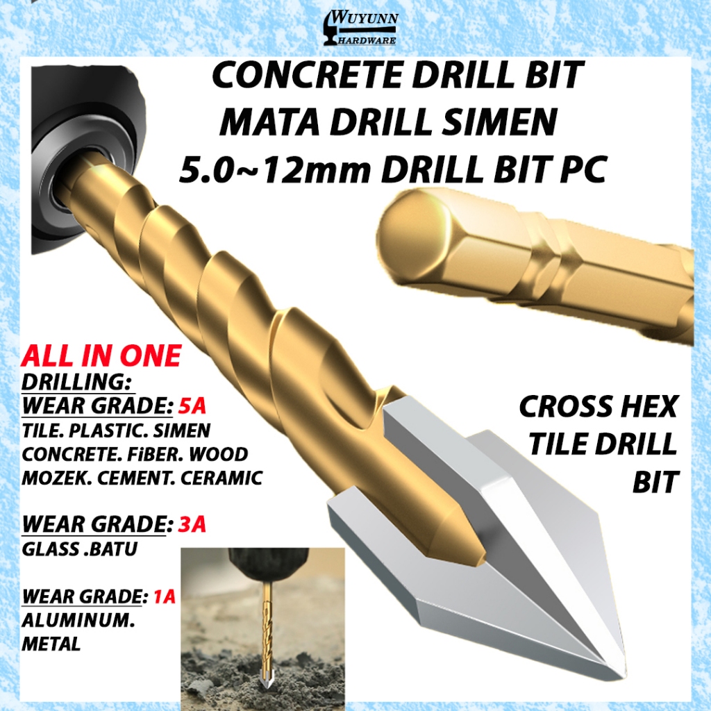 Concrete Drill Bits. Cross Hex Tile Drill Bits. Marta Drill Bit Simon ...