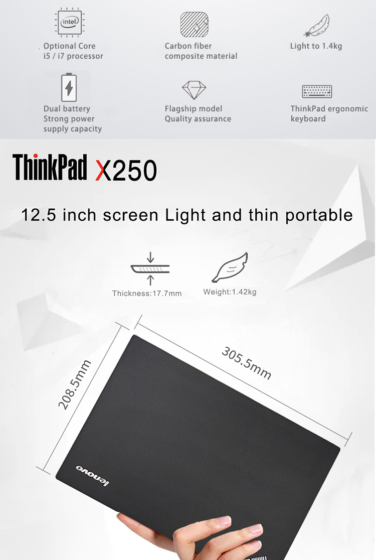 Lenovo ThinkPad X250 Laptop Intel Quad/Dual-Core i7/i5 8GB RAM 128G ...
